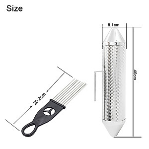 Mowind Stainless Steel Metal Guiro Percussion Instrument Musical Training Tool with Scraper