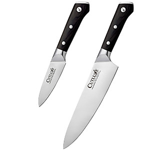 Cutluxe Paring Knife & Chef Knife– Forged High Carbon German Steel – Full Tang & Razor Sharp – Ergonomic Handle Design – Artisan Series