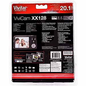 Vivitar ViviCam VXX128 20MP Digital Camera (Red)