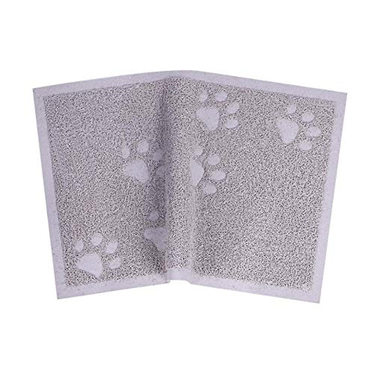 Darkyazi Cat Litter Box Mat for Floor Litter Trapping Mat Non-Slip Backing, Scatter Control, Easy Clean, Water Resistant, Soft on Paws (15.75" x 11.75",Gray Sand)