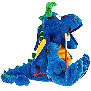 StarSmilez Kids Toothbrush Buddy Lil Magi Dragon Plush Dental Education Tool and Toy Teach Kids Oral Care 8” Tall