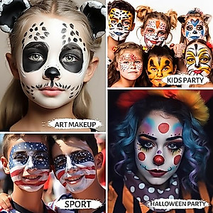 BOBISUKA 150ml Oil-Based White Face Body Paint Cream, 5.2Oz PRO Large Tube Clown White Washable Makeup Skull Joker Skeleton Face Painting for SFX Cosplay Halloween Costume Makeup Foundation
