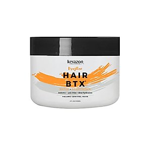 KERAZON Brazilian Hair BTX Treatment Mask 8oz 236ml provides repair for damaged, dry, smoothing, deep conditioning and hydration, nutrition, shine, softness, volume control and smoothness.