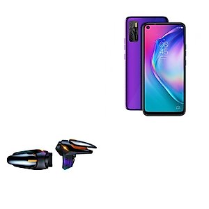 BoxWave Gaming Gear Compatible with Tecno Camon 17 - Touchscreen QuickTrigger Auto, Trigger Buttons Autofire Gaming Mobile FPS - Jet Black