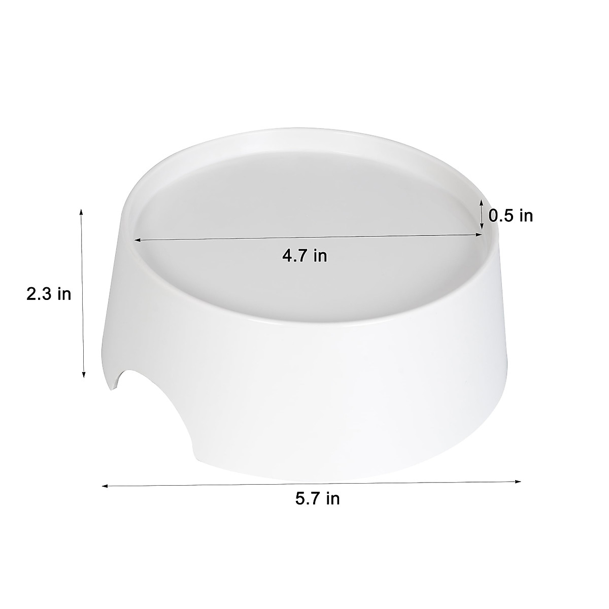 Blaucasa Cat/Dog Bowl Stand Set of 2, Elevated Cat Bowl Stand, Raised Stand for Food and Water Cat Bowls, Non Slip Pet Feeding Station,Prevent Neck & Whisker Fatigue(White, 5.7" L x 2.3" H)