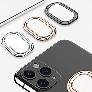 Vesmatity Cell Phone Ring Holder Finger Kickstand 360° Foldable Swivel Phone Stand Metal Back Ring Grip Foldable Ring Stand for Magnetic Car Mount iPhone and All Smart Phones(Rose Gold)