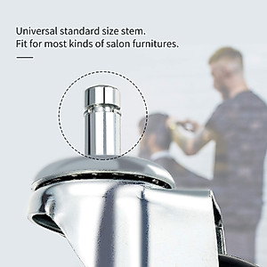 PERFEHAIR Hair Free Caster Wheels for Hairstylist Trolley, Salon Hair Color Tray, Hair Chair, Rolling Stool, Hair Stylist Cart, Beauty Spa Furniture Equipment (Set of 1)