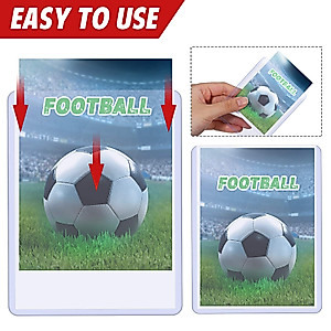 Card Sleeves Baseball Card Protectors Hard Plastic Top Loads for Cards 3 x 4 Inch Baseball Card Sleeves Trading Card Sleeves PVC Holder for Sports Baseball Football Game Cards (60 Pieces)