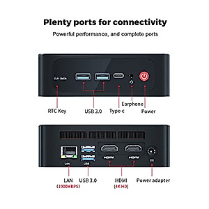 Beelink SER3 AMD Ryzen 5 3550H Processor Mini PC,Mini Computer with 16G DDR4 RAM/500GB M.2 NVMe 2280 SSD,Support 4K FPS/Dual HDMI/WiFi 5/BT4.0/Support Auto Power On