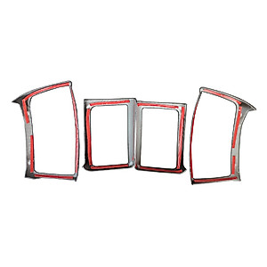 ruihe 4pcs Carbon Fiber Color Air Conditioning Dashboard Vent Cover Fit for Ford Ranger Accessories 2015 2016 2017 2018 2019 2020 2021ABS