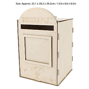 Yoidesu Wooden Wedding Mailbox Post Box, Vintage, Multipurpose Box for Weddings, Parties, Anniversaries, Graduations and Baby Showers,33.1 x 20.3 x 20.3cm (JM01617)