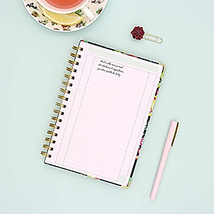 Blue Sky Day Designer for Notebook Journal, 160 Ruled Pages, Twin-Wire Binding, Hardcover, 5.75' x 8.5', Peyton Navy