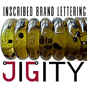 JIGITY - Ned Rig Baits | 10 Pack Uncle Ned 3" Soft Plastic Worms | Finesse Style Bait Largemouth Smallmouth Multispecies Crappie Bluegill Bass Fishing Gear (3", Black Blue FLK)