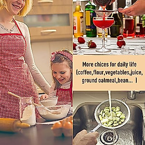 6.3 Inch Fine Mesh Strainers, Practical Size 304 Stainless Steel Sieve Sifters, Metal Food Strainers with Sturdy Handles, Excellent for Sifting Dry ingredients, Flour, Pasta, and Rice