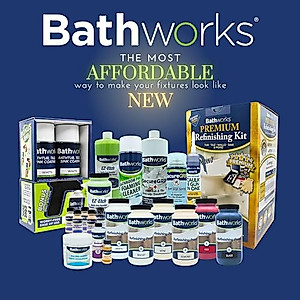 Bathworks DIY Bathtub & Tile Refinishing Kit; 20 oz; Tub; Tile; Wall Surround; Sink; Quick 24 Hour Dry time; High Gloss Resin Finish (White)