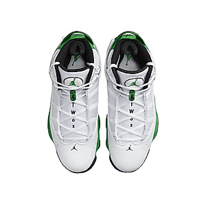 Nike Jordan Men's 6 Rings Basketball Shoes (White/Black/Lucky Green, us_Footwear_Size_System, Adult, Men, Numeric, Medium, Numeric_12)