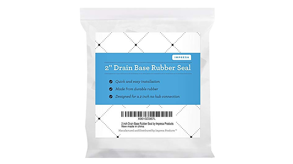 LUXE 2" Drain Base Rubber Seal - Compatible with No Hub Drains