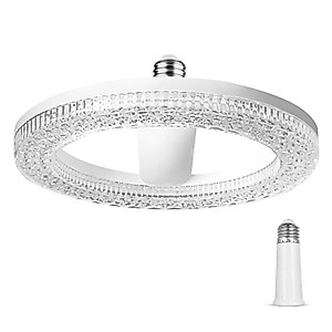 Bullishman The New Pattern of high Imitation Socket Crystal Chandelier in 2024,Easy to disassemble and Assemble, with Three Color dimming, Modern Chandelier, Suitable for Most Rooms(Round)