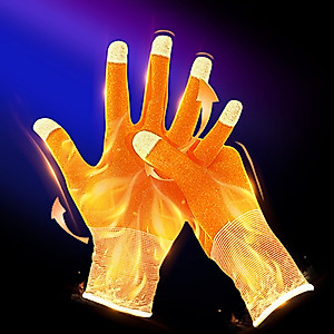 Aktudy 1 Pair Five-Finger Gloves Highly Sensitive Gaming Finger Sleeves Anti-Sweat Breathable Keep Warm for PUBG E-Sports Sara Gaming Gloves (Blue)