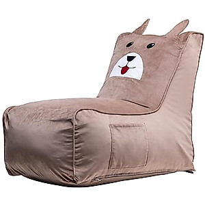 DKLGG Cute Dog Bean Bag Chair for Kids, Stuffed Animal Beanbag Chairs Soft and Comfy Stuffable Zipper for Girls Boy Room Decor Large, Animal
