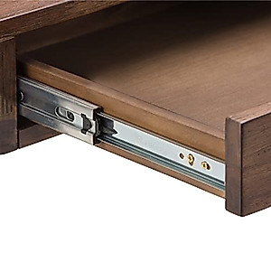 SIMPLIHOME Ralston SOLID ACACIA WOOD Modern Industrial 60 Inch Wide Writing Office Desk in Rustic Natural Aged Brown, For the Office Desk, Writing Table, Workstation and Study Table