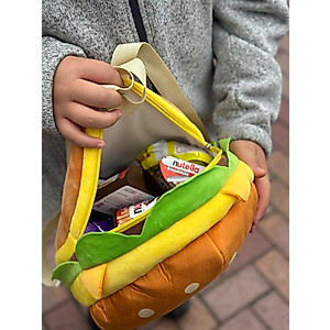 Burger Bag - Spacious Soft Plush Backpack with Adjustable Straps, for Travel and more (12x12 inch)