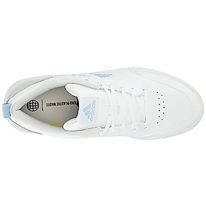 adidas Women's Park St Sneaker, White/White/Blue Dawn, 8.5