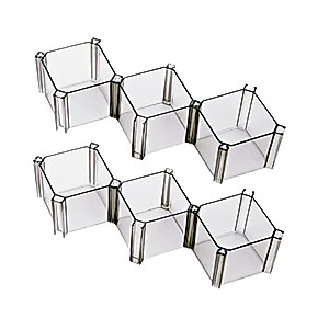 Zerodeko Desk Drawer 12 Pcs Plastic Organizer Box Underwears Storage Box Desk Storage Holder Desk Storage Box Storage Container Bra Sock Travel Grey Partition Socks Storage Container