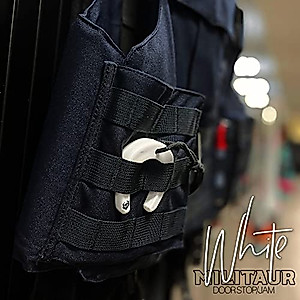 Militaur Door Stop. Door Pinch Guard. Glow in The Dark Blue Pink White. Door Slam Stopper. Cat Door Stopper for Food & Litter Access. Keeps Doors Open for Moving & Deliveries. Heavy Duty. (3 Pack)