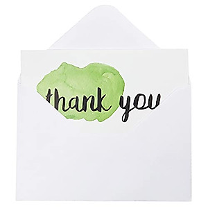 Juvale Blank Thank You Cards with Envelopes, 6 Watercolor Designs (4x6 in, 48 Pack)