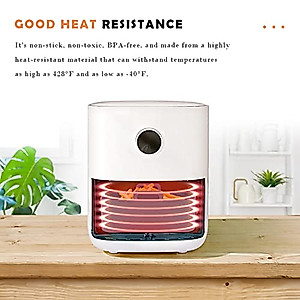 2PCS Air Fryer Silicone Pot - Silicone Air Fryer Reusable Liners for 8QT Ninja Foodi DZ201 DZ401 8QT, Food Safe Air Fryer Silicone Basket, Easy Cleaning Air Fryer Pan with Heat-proof Gloves