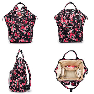 JUSTSWAG Aeiniweraabbcc TANGDIAABBCC Large Diaper Bag Backpack, Totech Multifunction Travel Backpack with Stroller Straps for Mom/Dad with USB Charging Port