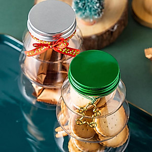 1 Pcs Christmas Tree Candy Jar Cookie Jars Xmas Biscuits Jars Candy Bottles Empty Beverage Bottles Holiday Bottle for Christmas Party Favors Clear Pumpkin Candy Jar Plastic