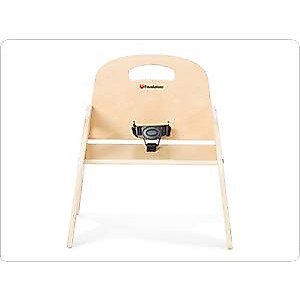 Foundations Simple Sitter Low Wood Feeding Chair with Safety Harness (9 Inch)
