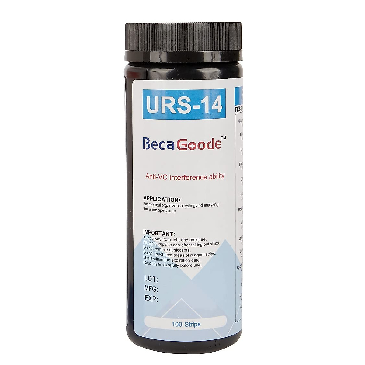 BecaGoode- 14 Parameter Urine-Test Strips - 100 Count