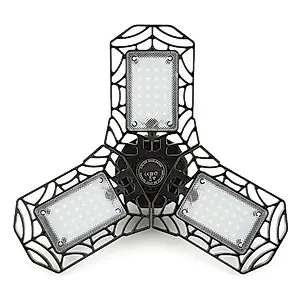 360º Triple Garage Light - Black