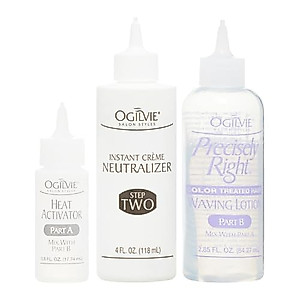Ogilvie Salon Styles Precisely Right Professional Conditioning Perm Kit - Ideal for Color-Treated, Thin, or Delicate Hair - 1 Application