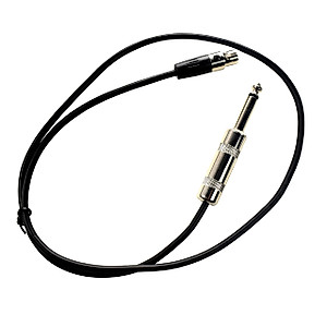 HQRP 4-Pin Mini Connector (TA4F) to 1/4-Inch Connector Instrument Cable Compatible with Shure BLX/FP/SLX/ULX-S/UHF-R/Axient Wireless Systems