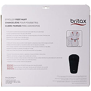 Britax Stroller Sleeping Bag Footmuff | Durable and Warm Insulation Fabric + 2-Side Zip Opening Black