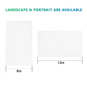 Magnetic Dry Erase Whiteboard Sheet - 12 x 8 inches Small Magnet Fridge Message Boards for Kitchen Refrigerator Reminder Sticker, Planner, Grocery List