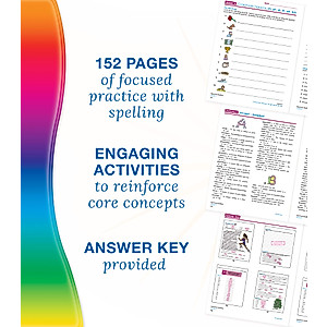 Spectrum 5th Grade Spelling Workbooks, Ages 10 to 11, Spelling Grade 5 Workbooks Covering Vowels, Blends & Digraphs, Practice Building Spelling Skills, Vocabulary, and Dictionary Skills