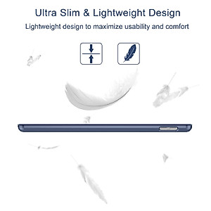 Soke Case for iPad 9th Generation 2021/ iPad 8th Generation 2020/ iPad 7th Gen 2019, [Slim Trifold Stand + Auto Wake/Sleep], Premium Protective Hard PC Back Cover for iPad 10.2 Inch (Navy)