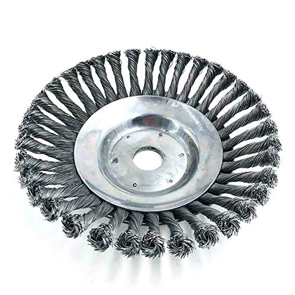 Steel Wire Brush Cutter Trimmer Head Replacement Garden Grass Weed Brush Cutting Head for Rust Removal,Paving Stone, Pavement Joints or Driveway (Adaptor Kits not Included) (8'')