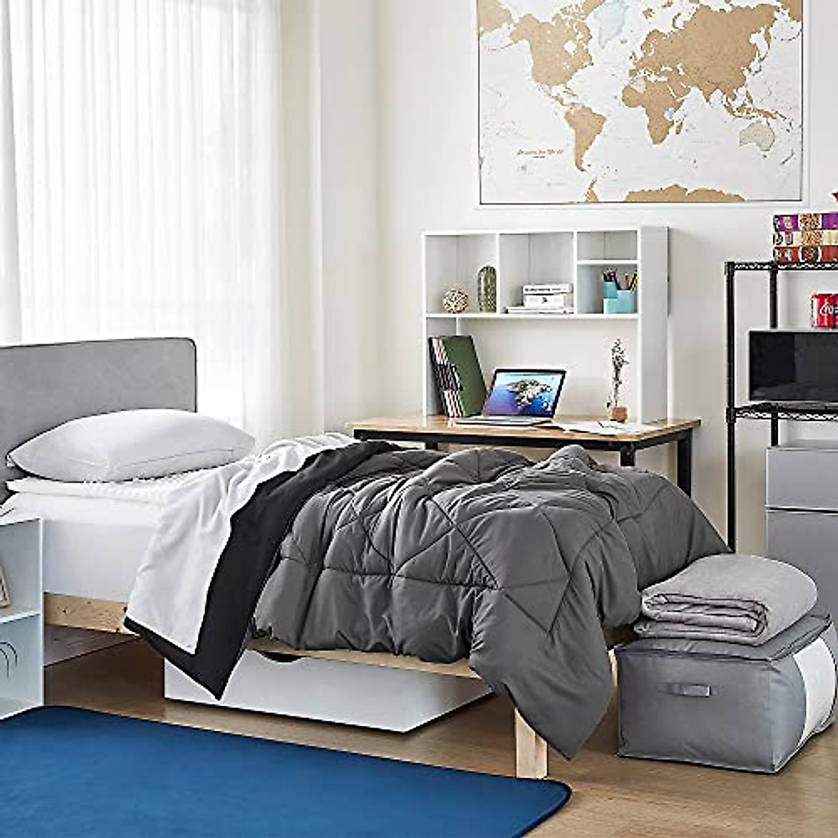 DormCo The College Cube - Desk Bookshelf - White Color