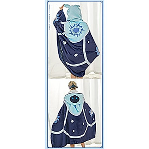 Xingqiu Cryo Abyss Mage Throw Blanket Genshin Impact Wearable Blankets and Game Monster Plush Doll, 95cm×155cm