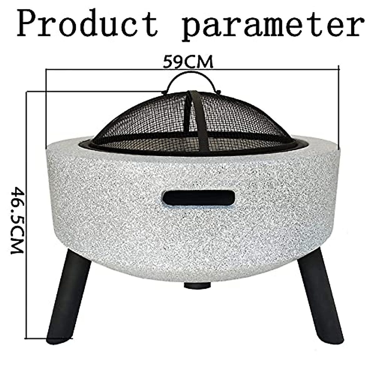 LEAYAN Garden Fire Pit Grill Bowl Grill Barbecue Rack Outdoor Table Top Fire Pit Outdoor Heaters & Fire Pit BBQ Grill Firepit Bowl Backyard Patio Garden Fireplace with Grill Grate for Camping