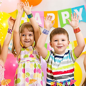 LovesTown Kids Slap Bracelets, 48PCS Slap Wristbands Snap Bracelets Emotions Camouflage Leopard Print Galaxy for kids Party Favors Classroom Prizes Birthday Gifts