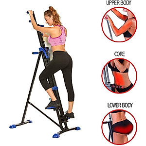 Vertical Climber Home Gym Exercise Folding Climbing Machine Exercise Bike for Home Body Trainer Stepper Cardio Workout