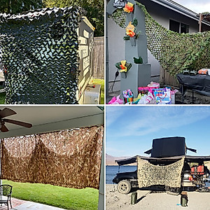 HYOUT Camouflage Netting, Camo Net Woodland Blinds Great for Military Sunshade Camping Shooting Hunting Party Decoration 1.5x2M/5x6.5ft