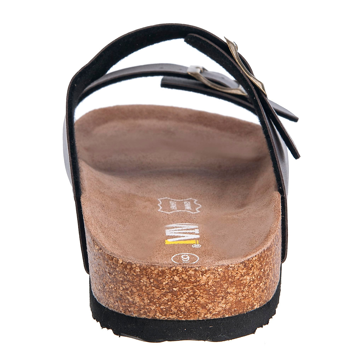 WTW Men's Cork Footbed Sandals Slip on Beach Slide Slipper Shoes with Adjustable Metal Buckle Strap for Men Causal Style